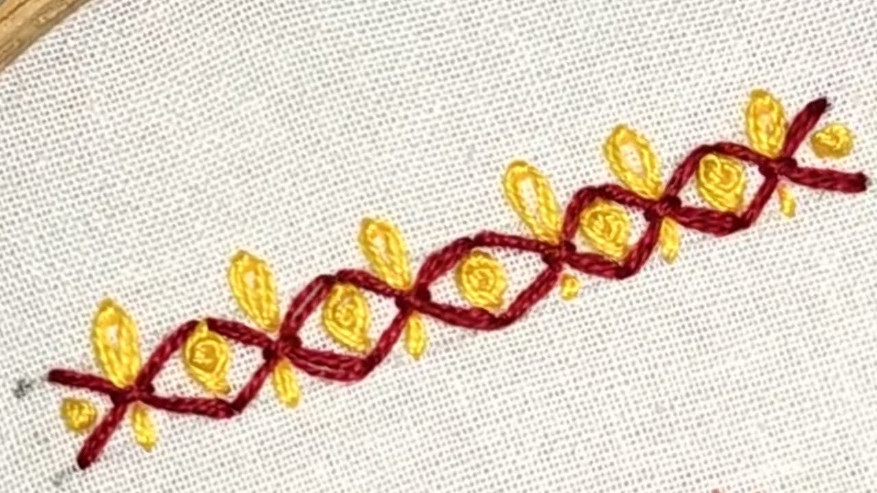 Soon Simple BorderLine Stitch For Beginners|| Unick Easy stitches ...