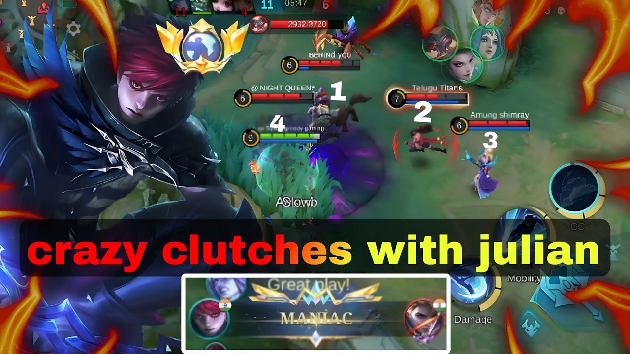 CRAZY 5 MAN JULIAN 🔥 INSANE TEAME FIGHT MUST WATCH 🤯 || julian game ...