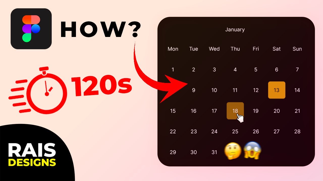 Create Interactive Date Picker Calendar in 120 Seconds (Figma Tutorial ...