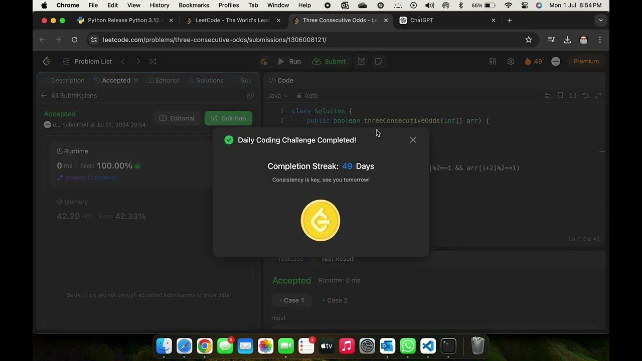 1550. Three Consecutive Odds | Leetcode 1550 Three Consecutive Odds | - YouTube
