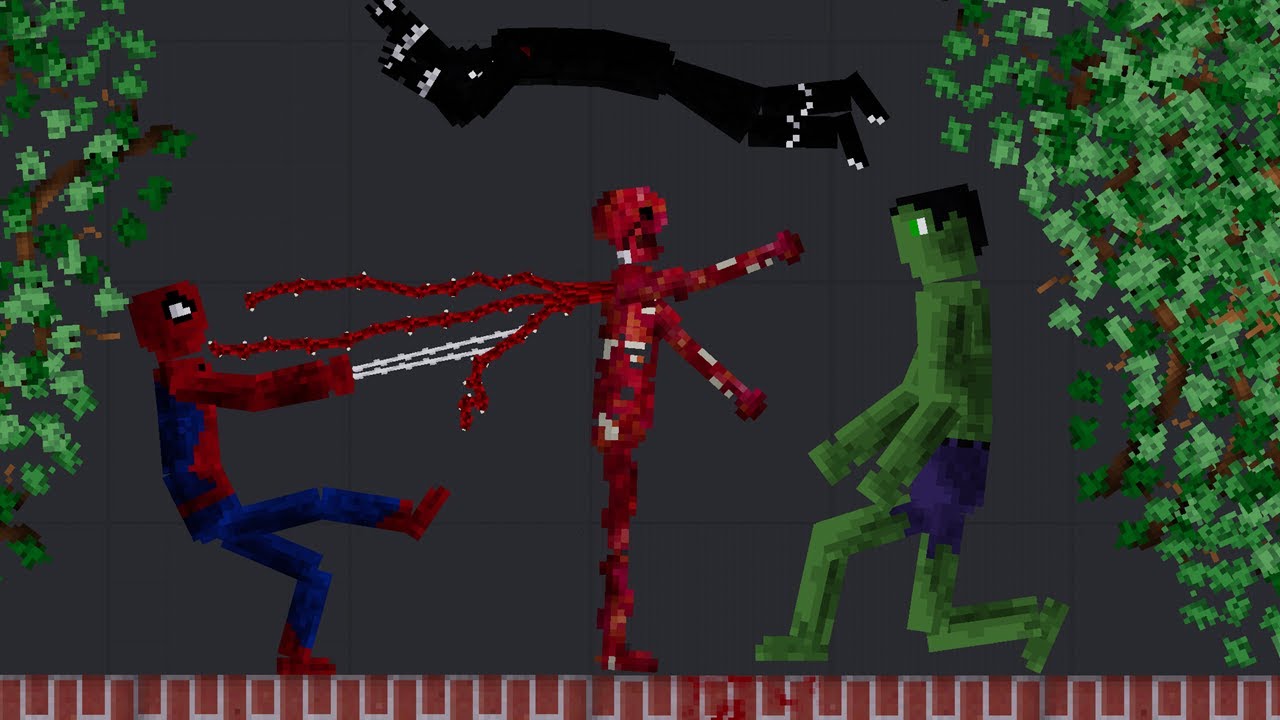 SCP-610 Fight Against Spiderman and Super Heros in People Playground ...