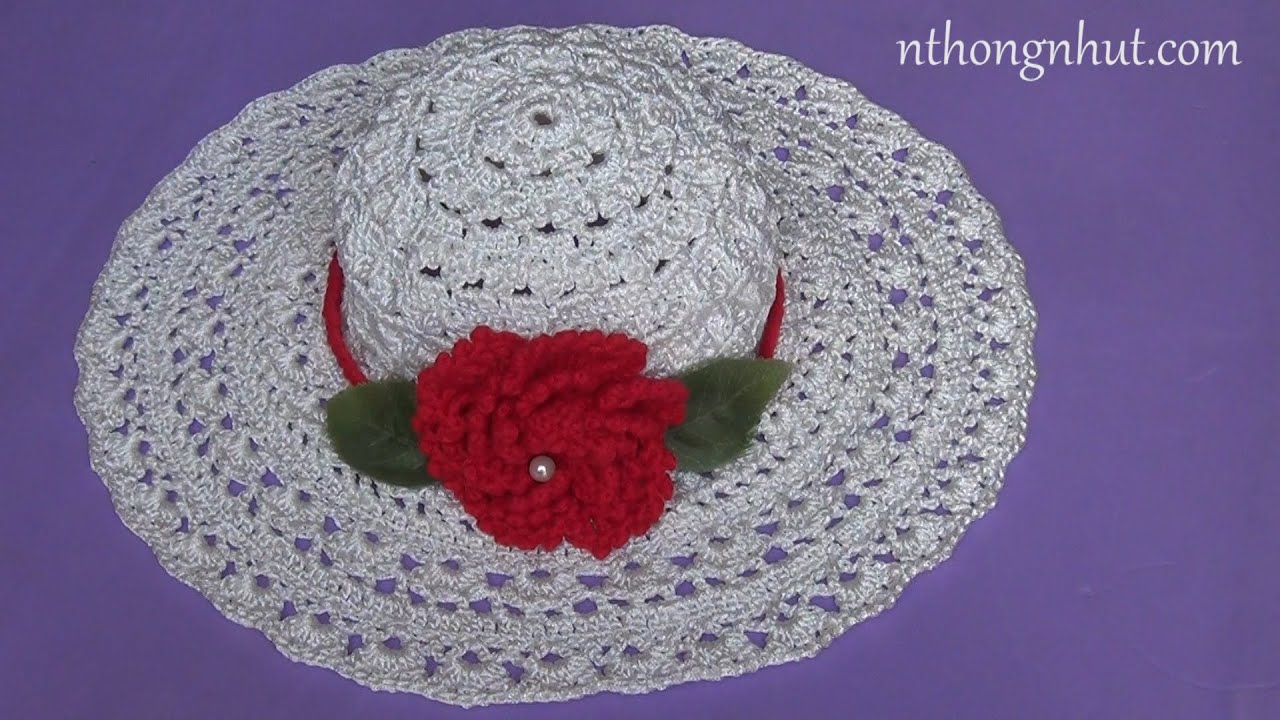 How To Crochet Summer Hat Eng Sub I Hướng Dẫn Cách Móc Nón Rộng Vành