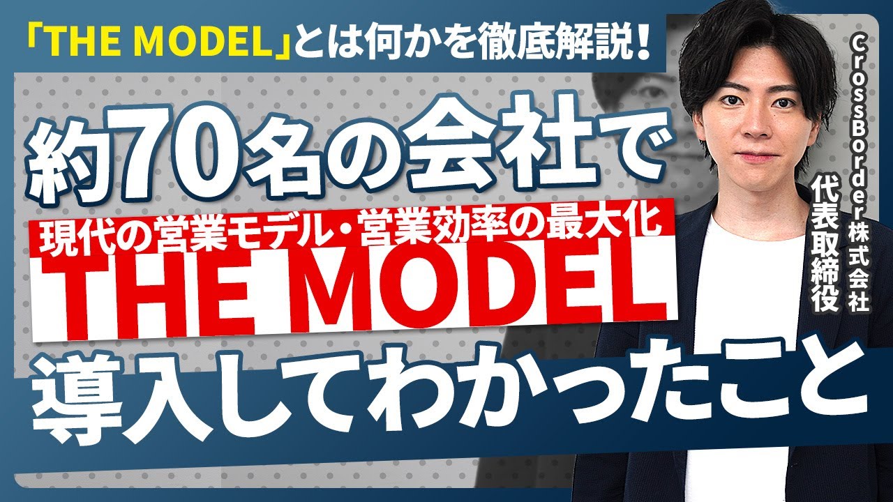 【THE MODEL（ザ・モデル）】実際に自社へ導入して感じた問題点と改善策【営業生産性の最大化】 - YouTube