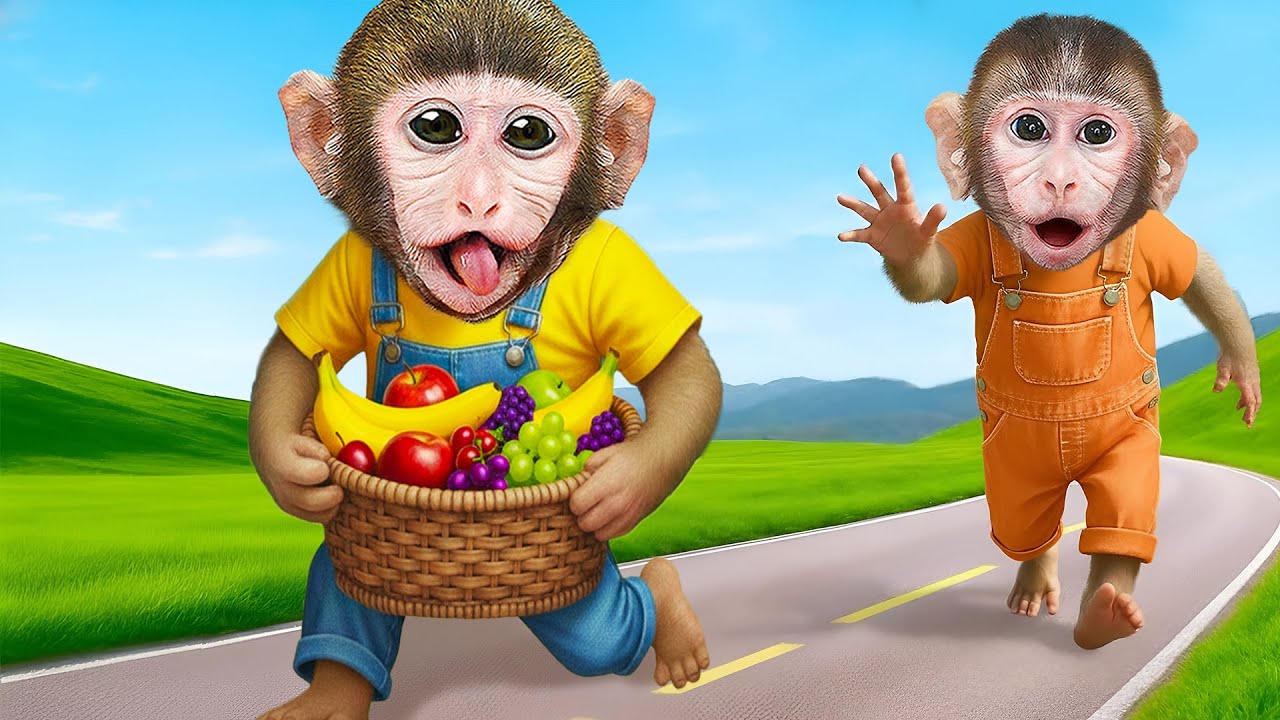 Monkey MoMo Goes Camping and Catching the Fruit Thief with Baby Monkey ...