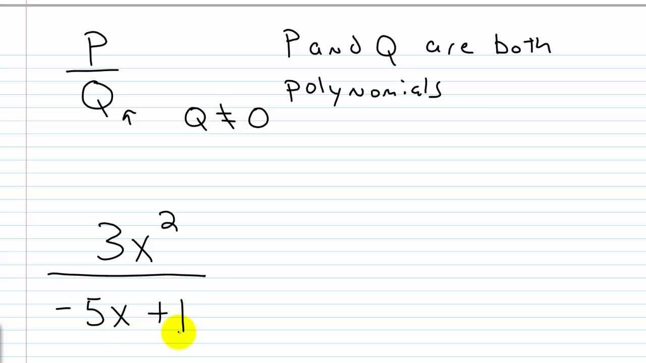 Rational Expression Definition - YouTube