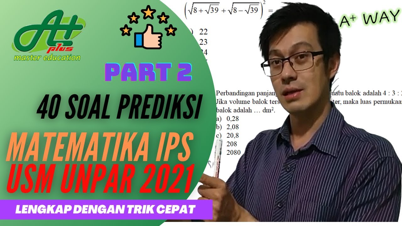 40 Soal Prediksi Matematika IPS USM UNPAR 2021 || Part 2 - YouTube