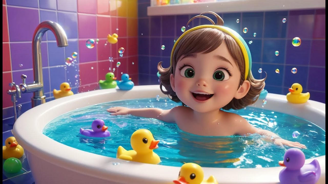 Splish, Splash, A Rainbow Bath | Fun Bathtime Song for Kids | Colorful ...