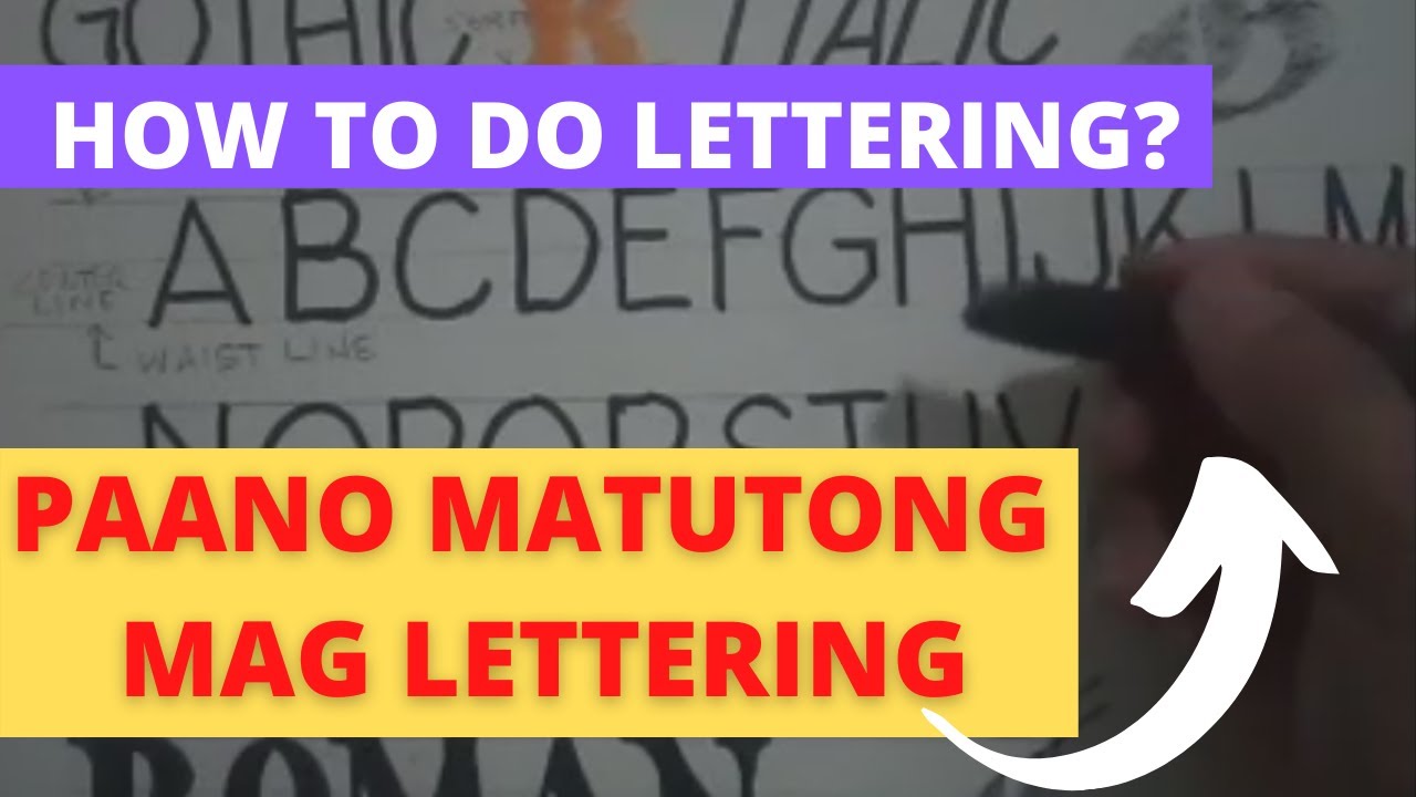 How to do Lettering and techniques/ Paano mag letra at mga paraan - YouTube