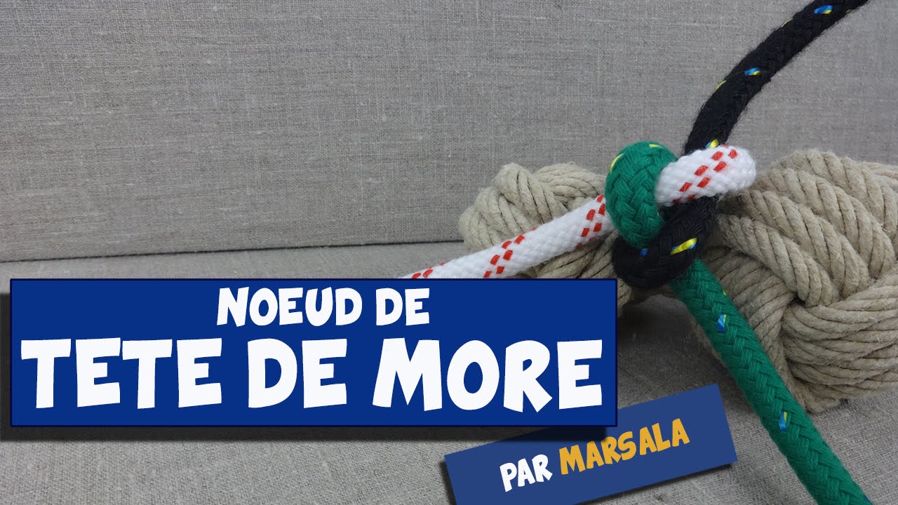 Noeud de tête de more ( tête de maure, tête de mort ) #noeud d'arrêt ...
