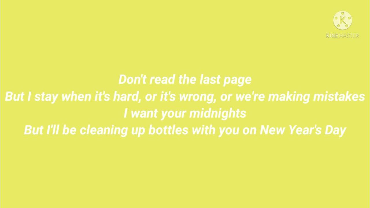 TAYLOR SWIFT-NEW YEAR'S DAY (Lyrics) - YouTube
