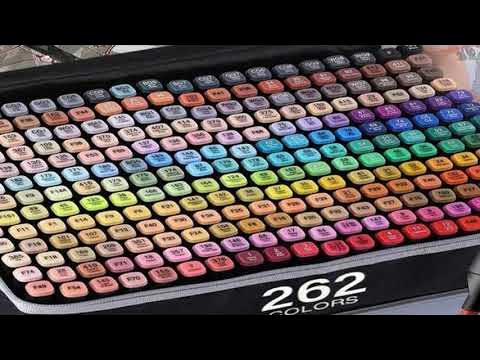 24/36/48/60/80/120/168/262 Colors Alcohol Drawing Markers Dual Tip ...