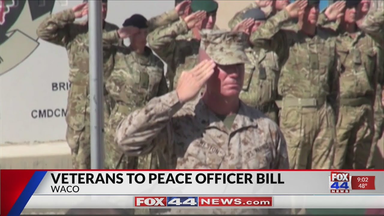 Veterans to Peace Officer Bill - YouTube