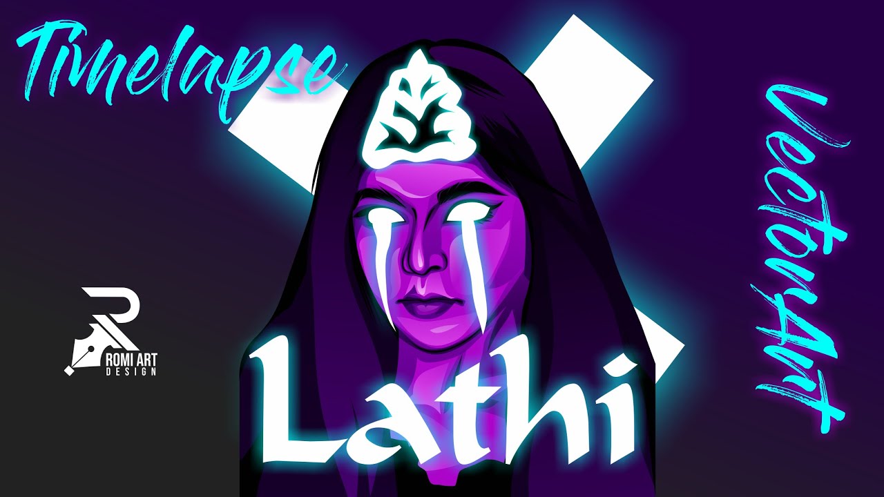Lathi - Vector Timelapse CORELDRAW - YouTube