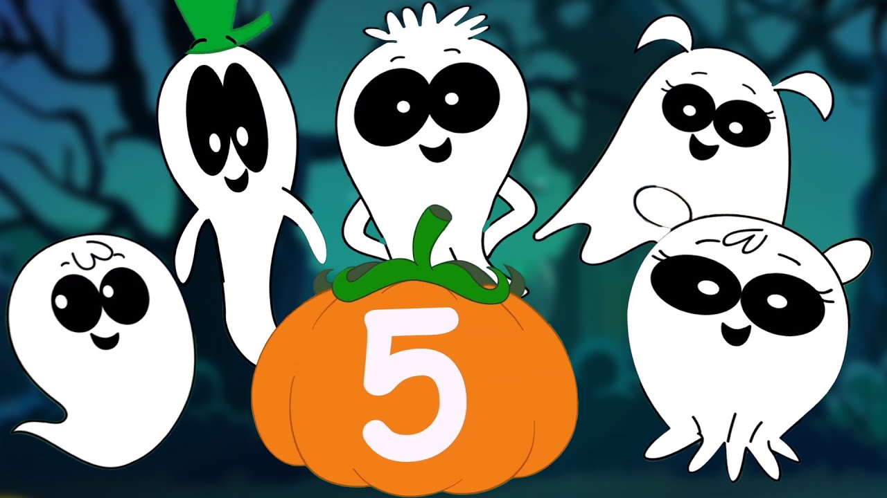 Five Little Monsters, Halloween Songs and Spooky Rhymes for Kids - YouTube