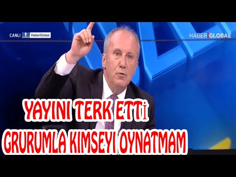 Muharrem İnce Yayını Terk Etti  - Gururumla Kimseyi Oynatmam - Erdoğan dan Korkmuyorum