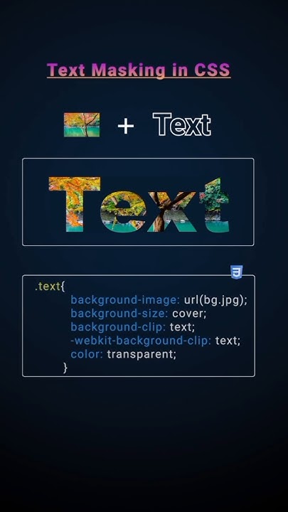 Text masking in css #htmlcss #webdesign - YouTube