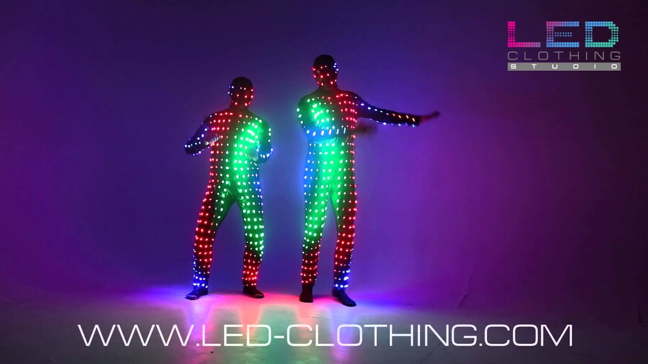 Digital Pixel Video LED Suit with wireless control - YouTube