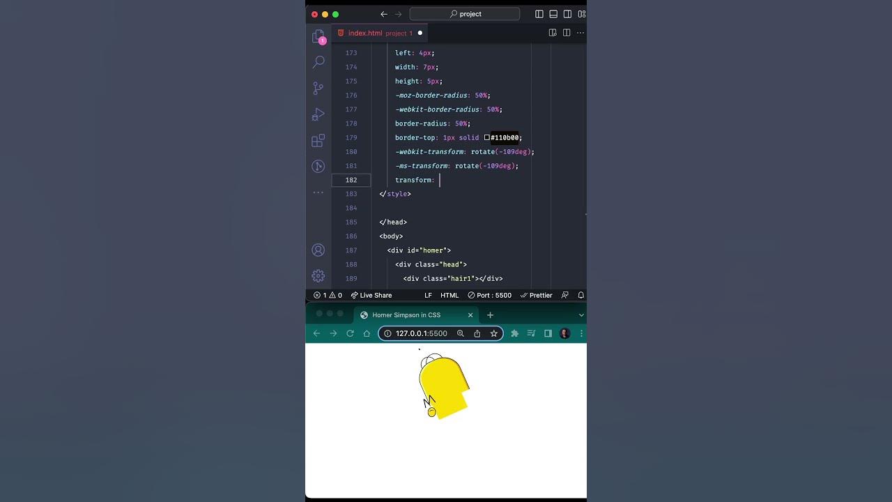 Html And Css Character Art Bringing Homer Simpson To Life Webdesign Characterart Homersimpson