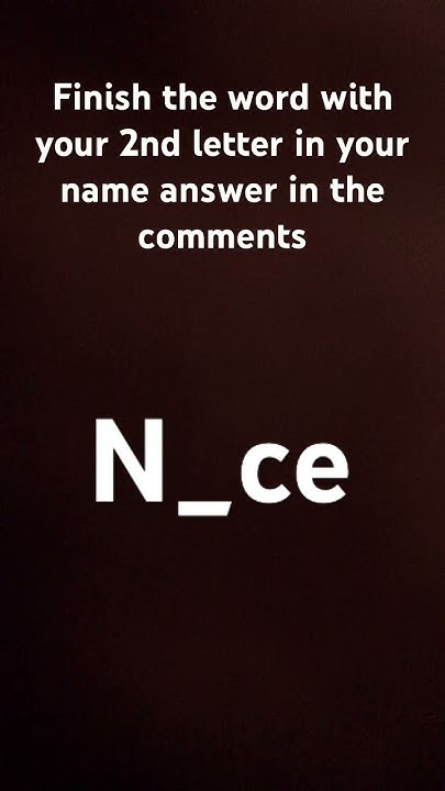 What is your word? - YouTube