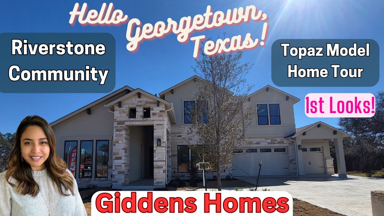 Giddens Homes at Riverstone - Topaz Home Tour - Georgetown, Texas - YouTube