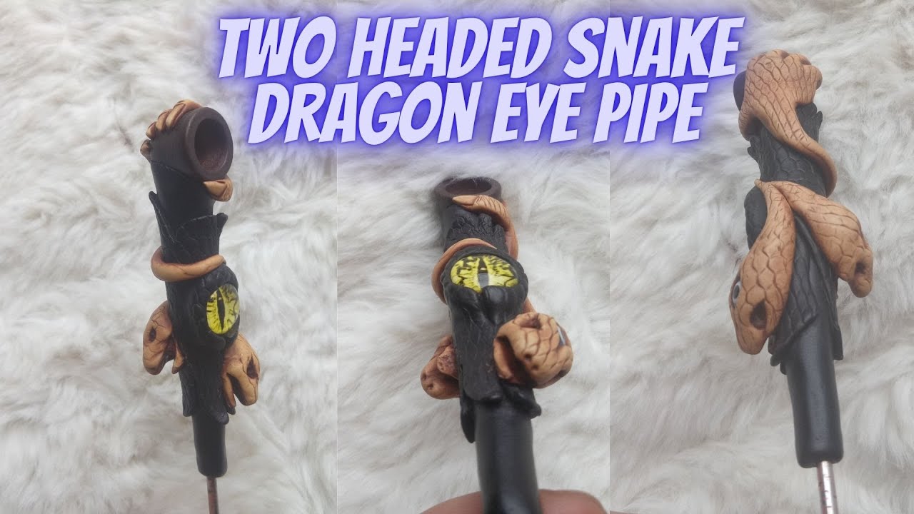 TWO HEADED SNAKE DRAGON'S EYE PIPE // TABACCO PIPE // SNAKE PIPE - YouTube