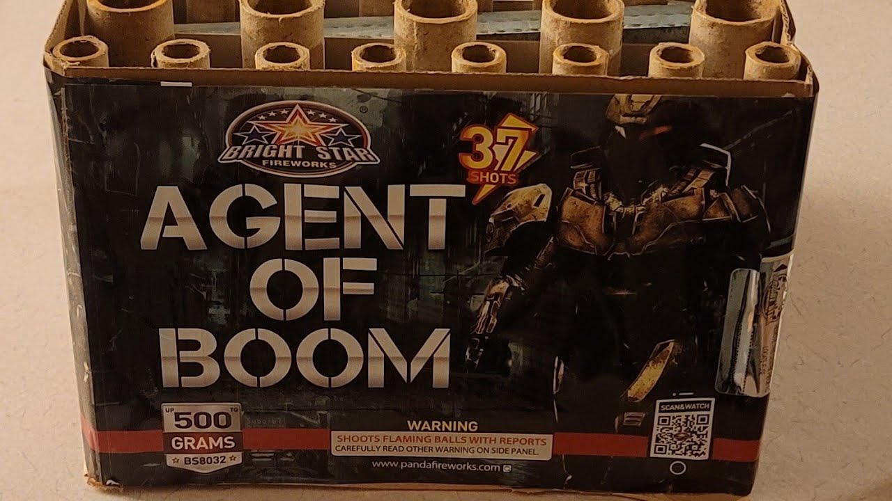 AGENT OF BOOM 37 SHOT 500 GRAM FIREWORK CAKE BY BRIGHT STAR - YouTube