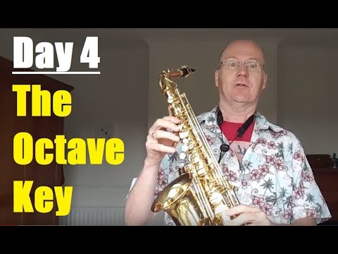 Day #4 My Saxophone Journey - the octave key and sticky fingers - YouTube