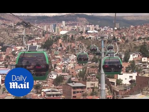 Don't look down! The world's highest cable car opens in Bolivia - Daily Mail
