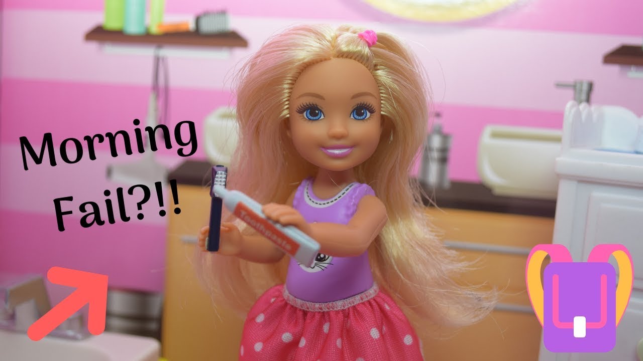 BARBIE AND CHELSEA BACK-TO-SCHOOL MORNING ROUTINE---FAIL?! (WHY IS ...