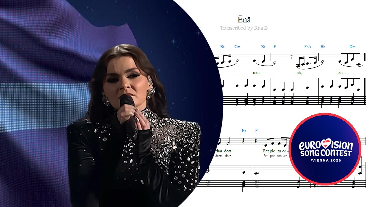 Atvara — Ēnā — Piano Sheet Music — Eurovision 2026 - YouTube