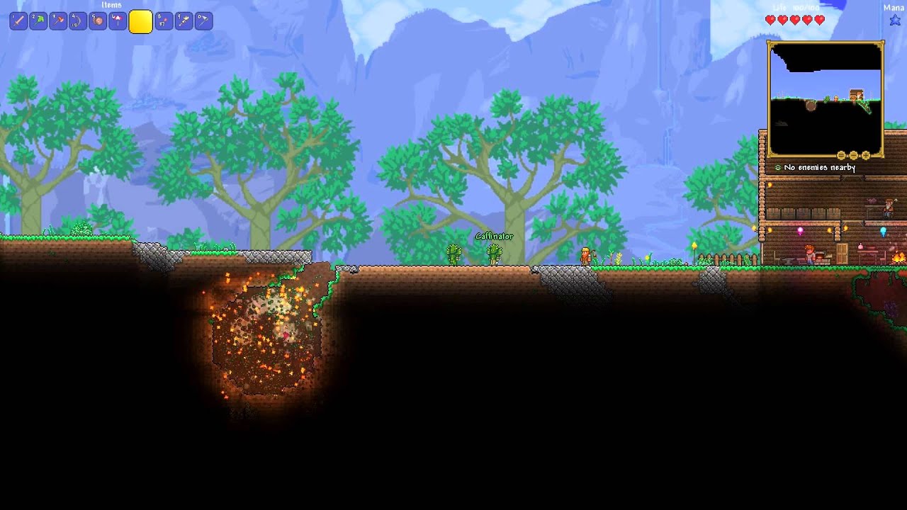 Terraria - Lets Play - Part 6 - Cactus Armor - YouTube