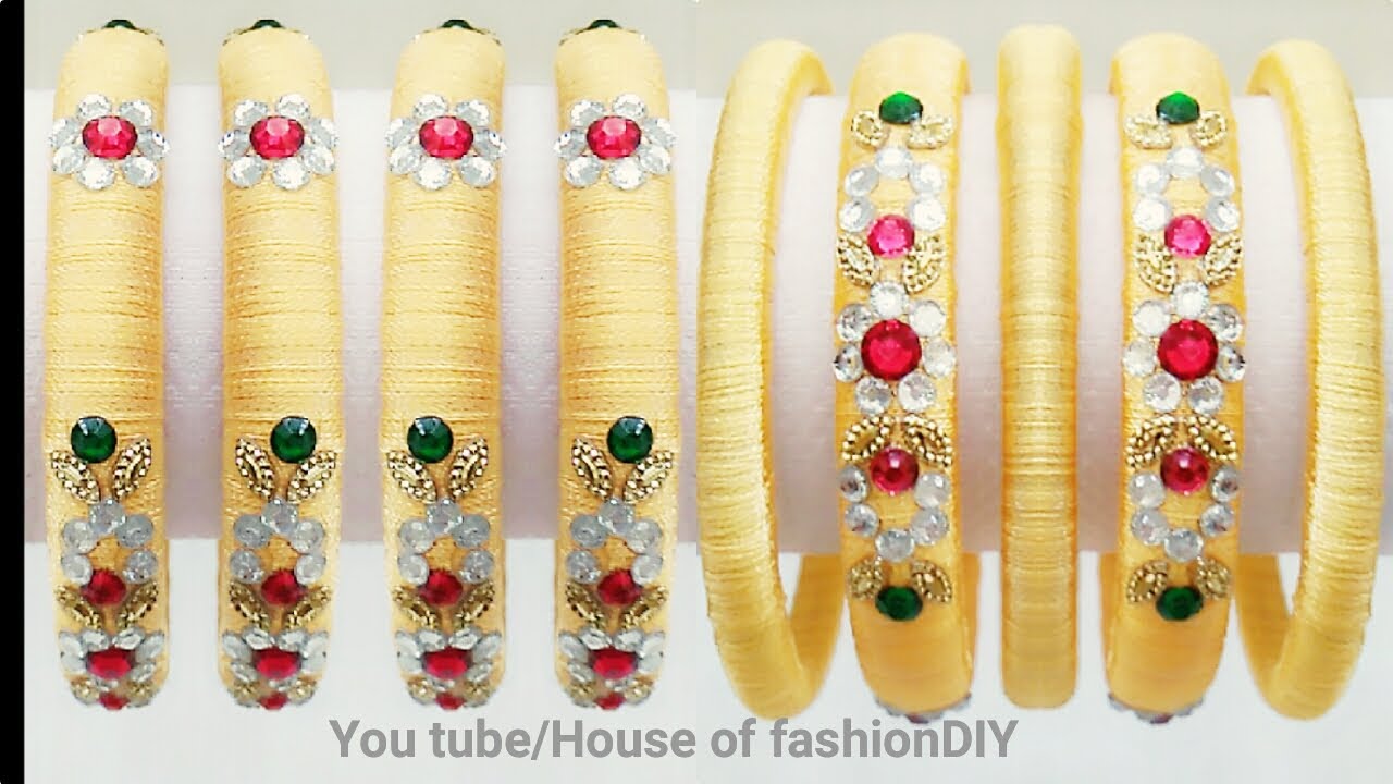 Latest Model Silk Tread Bangles Making At Home||Simple&Beautiful ...