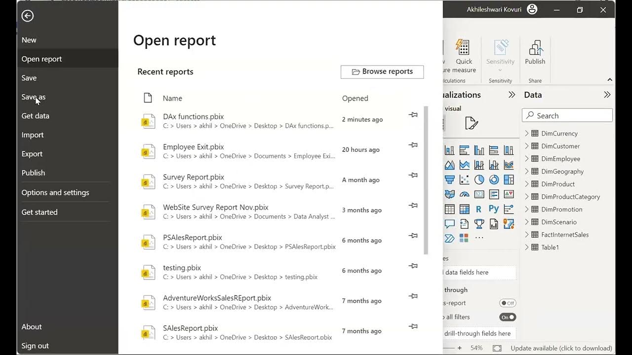 How do I know Data source settings for Power BI Desktop report - YouTube