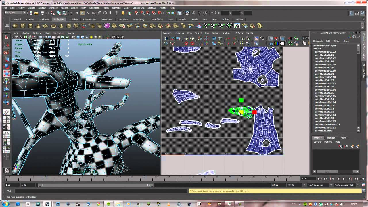 Intermediate Bonsai Tree 3D tutorial: 05 UV Mapping in Maya & Final ...