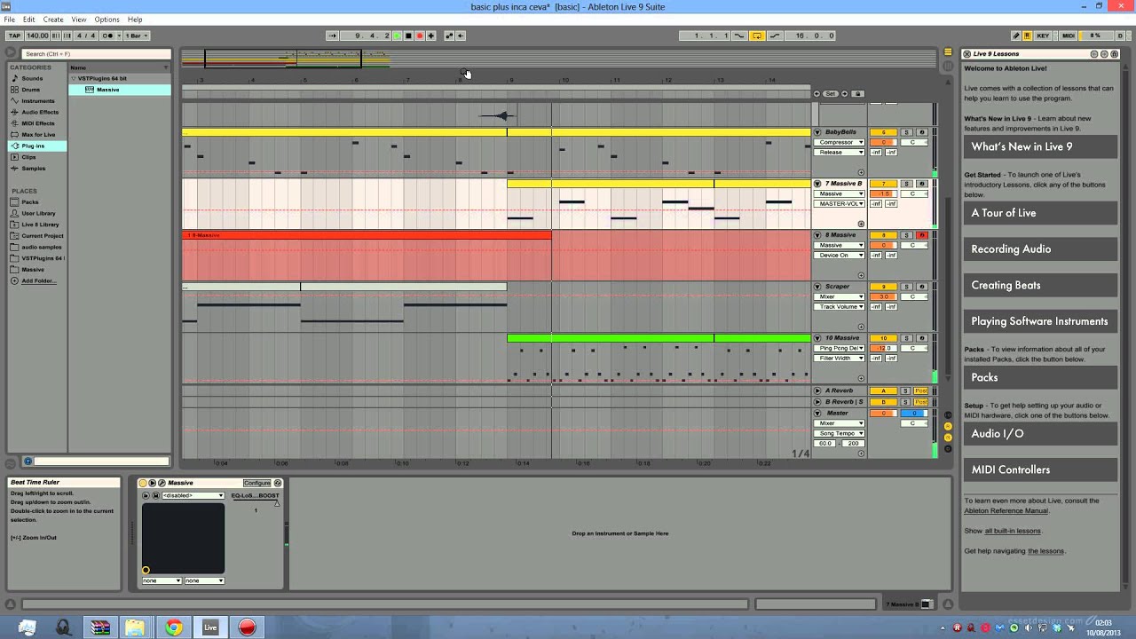 Ableton Live 9 Basic Dubstep Beat - YouTube