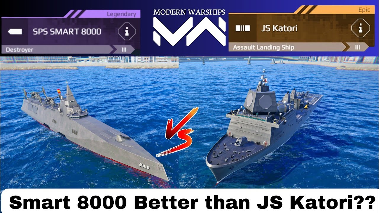 Modern warships Smart 8000 vs JS Katori - YouTube