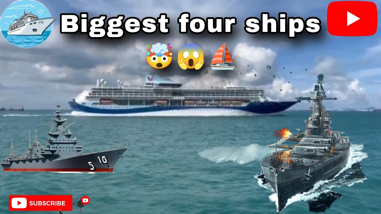 Biggest Four ships in India 🚢⛵#viralvideo #sea #beach #seafish - YouTube