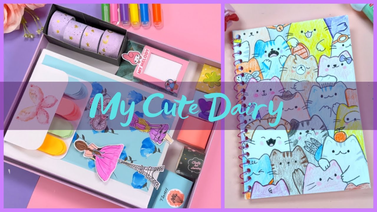 DIY Cute Dairy Ideas 😍 DIY Journal Set Stationery Ideas - YouTube