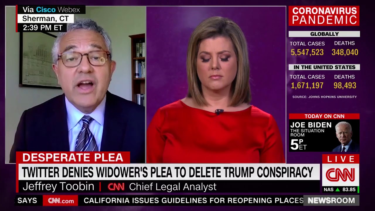 Jeffrey Toobin slams Twitter's refusal to take down Trump lies about ...