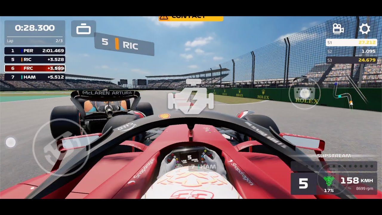 When you try late braking against Ricciardo | F1 Mobile Racing - YouTube