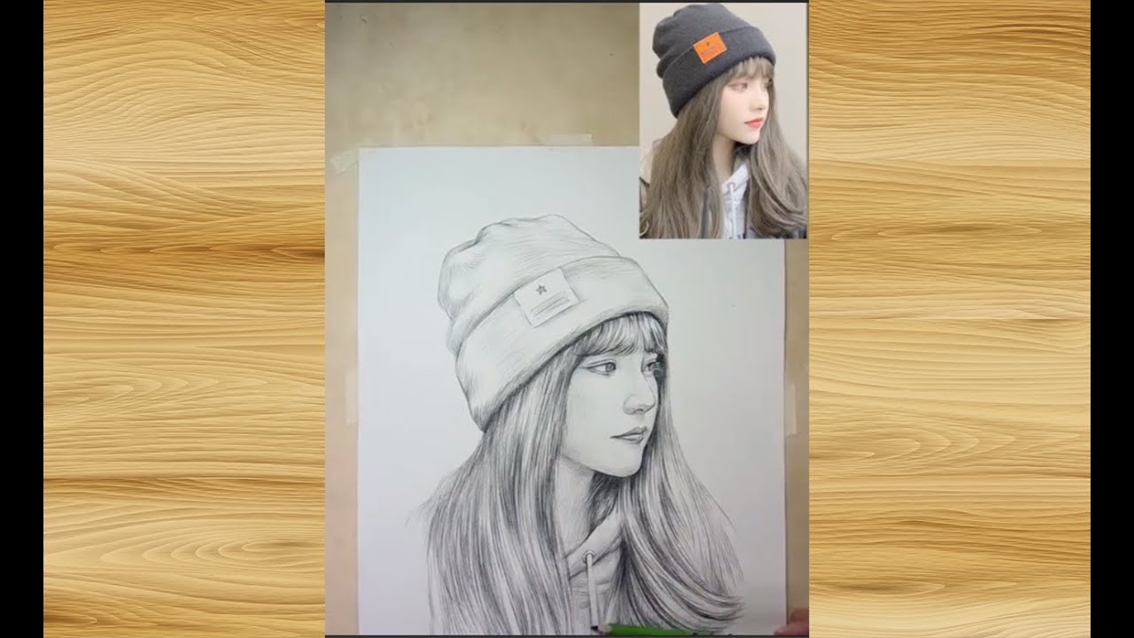 How to draw a girl with cap | Girl drawing easy step by step ...