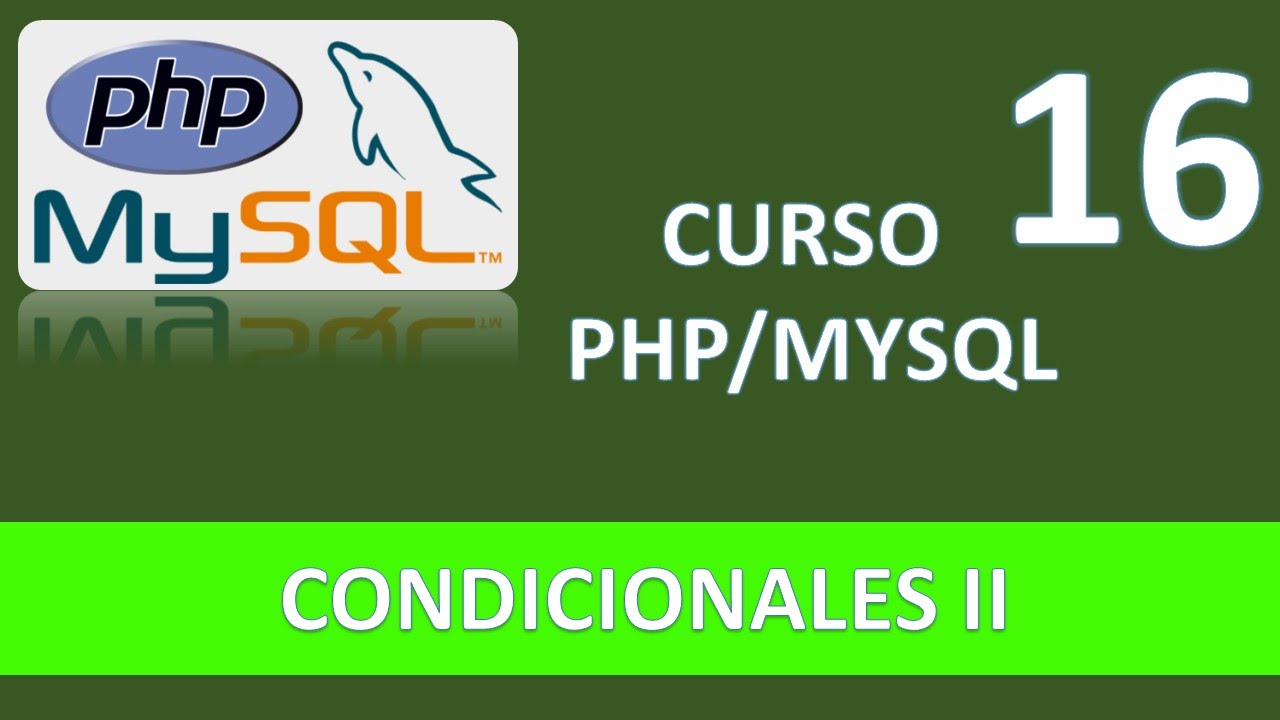 Curso PHP MySQL. Condicionales II. Operador ternario. Vídeo 16 - YouTube