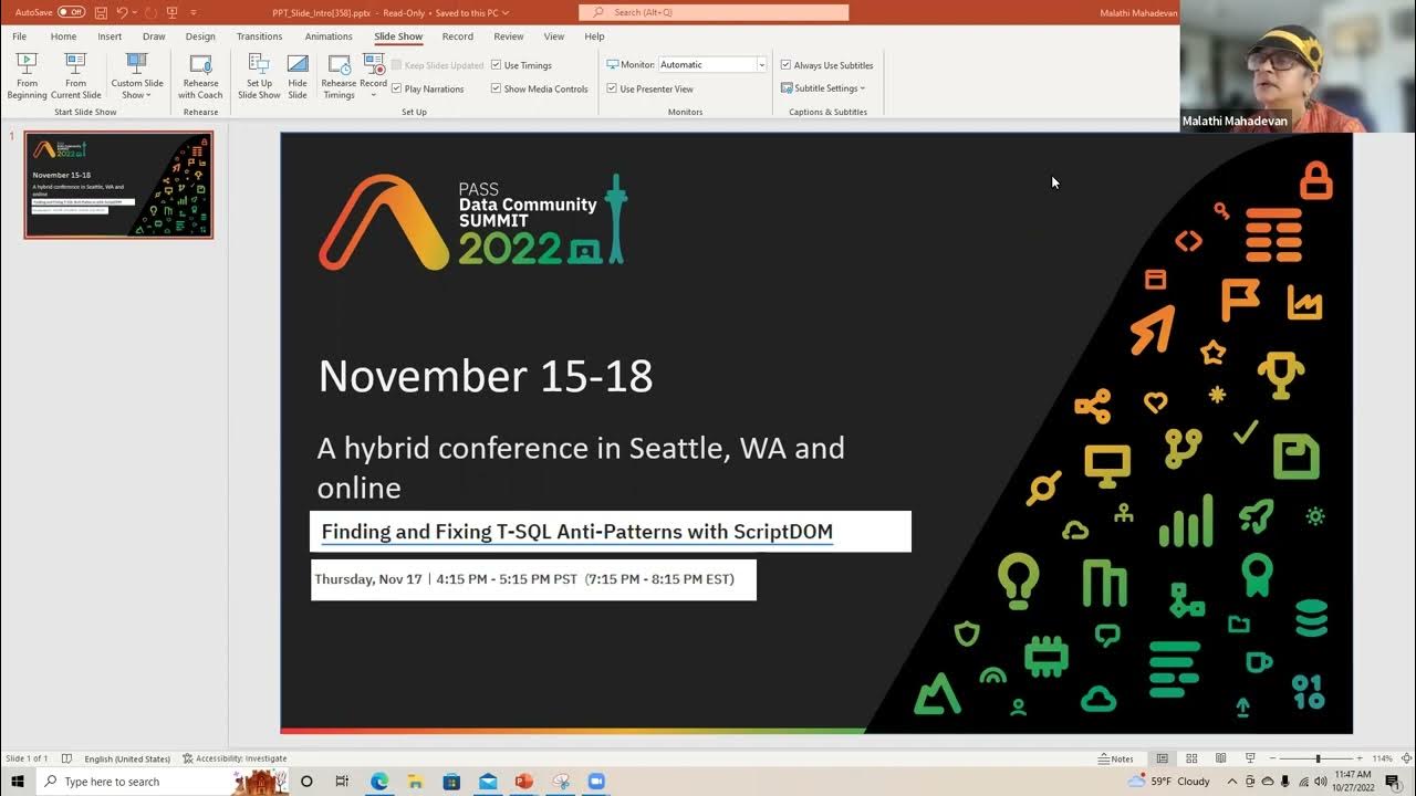 What you'll learn from Mala Mahadevan's session | PASS Data Community Summit - YouTube