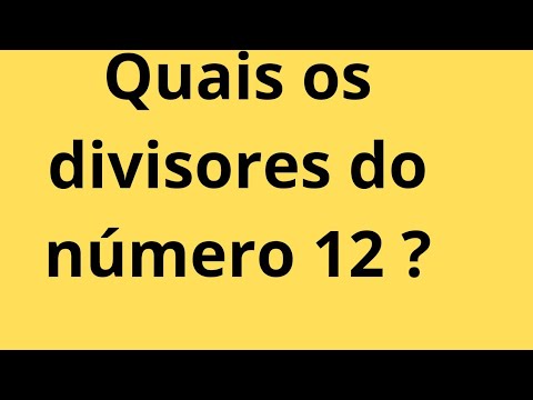 Quais são os divisores do número 12 ? - YouTube