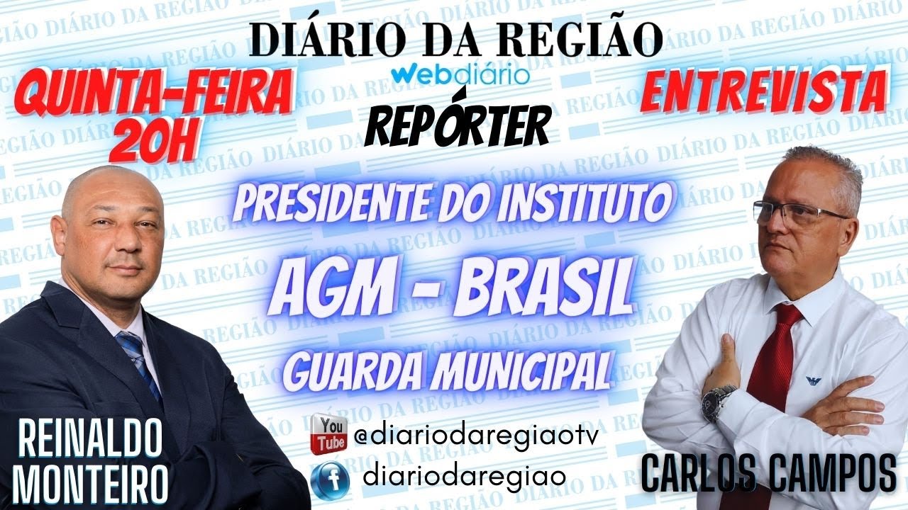 DIÁRIO DA REGIÃO REPÓRTER entrevista REINALDO MONTEIRO, Presidente do Instituto AGM-BRASIL ...