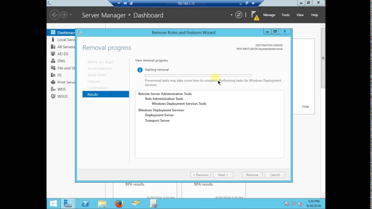 Remove WDS role from Server 2012 video by Babar Sabar - YouTube