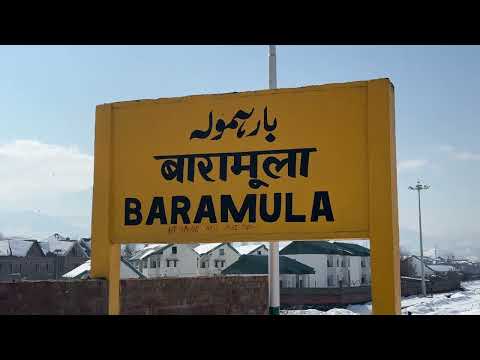 Baramula Railway Station Sign Board 2026 Snowfall | Kashmir, India 🇮🇳