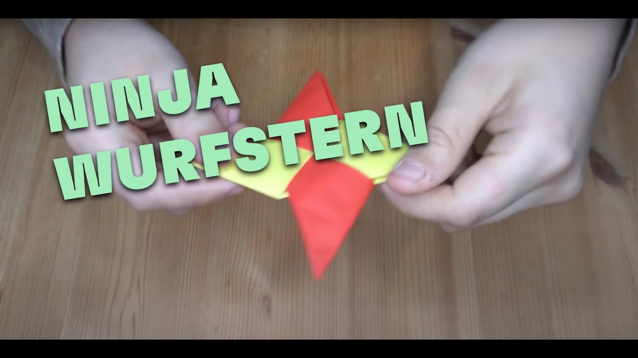 Origami Wurfstern Basteln Ninja Stern Falten Anleitung Ninja Sterne