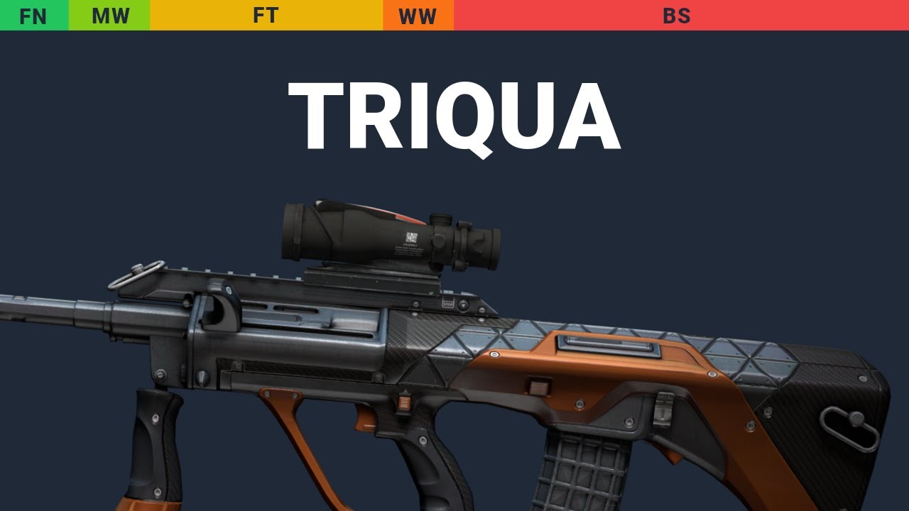 AUG Triqua - Skin Float And Wear Preview - YouTube