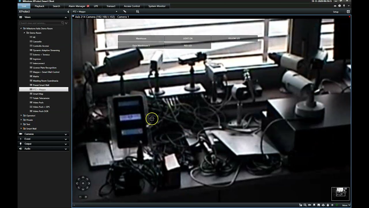 Demo of PTZ control - YouTube